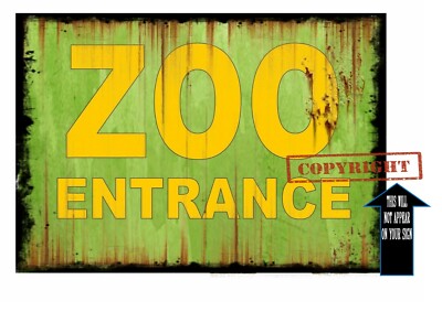 Vintage Zoo Sign Retro Style Metal Sign Kitchen Vintage Zoo Wall Plaque ...