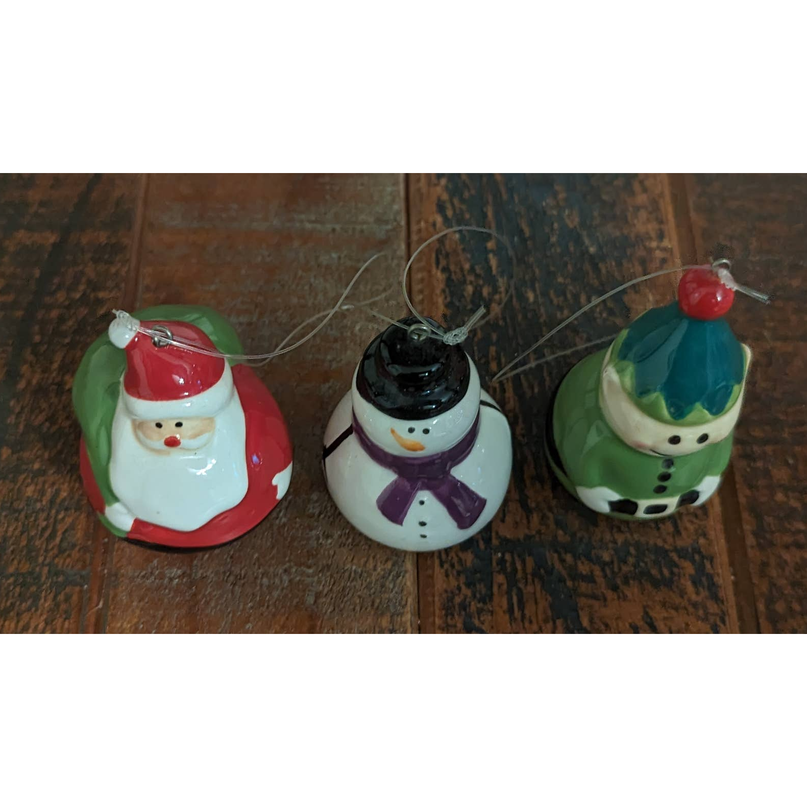 Pier 1 Ceramic Christmas Tree Ornaments-Santa,Snowman, Elf | eBay