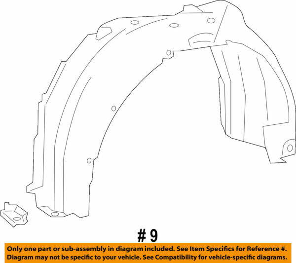 TOYOTA 5387507020 Genuine OEM Factory Original Fender Liner for sale ...
