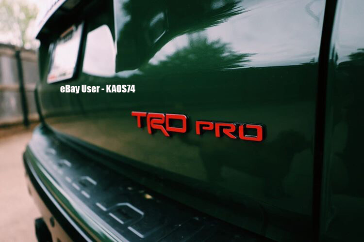 Toyota 4Runner "TRD PRO" Emblem Decal 14 15 16 17 18 19 2020 2021 2022 ...