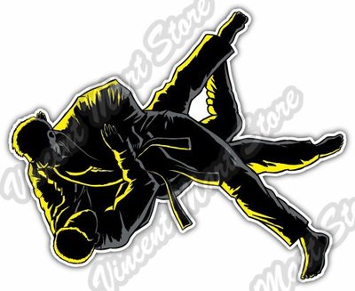 Jiu Jitsu Judo Fighting Wrestling Car Bumper Window Vinyl Sticker Decal ...