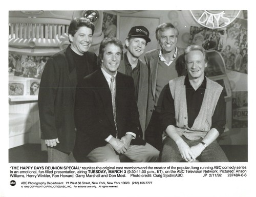 Happy Days Reunion Special 1992 TV Photo 7x9 Don Most Anson Williams ...