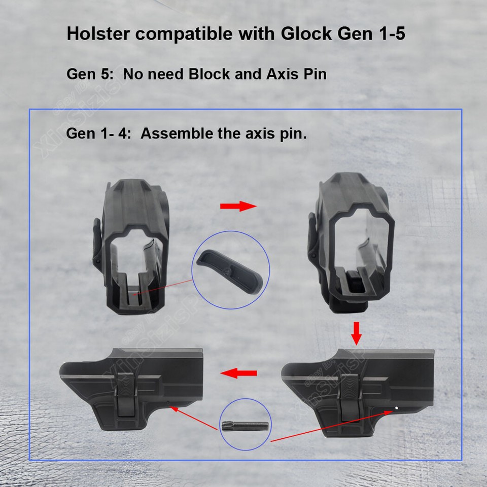 G19 G32 Holster Fits Glock 19 32 19X 19C 19M G23 Gen1-5 gen4 9mm 40 ...