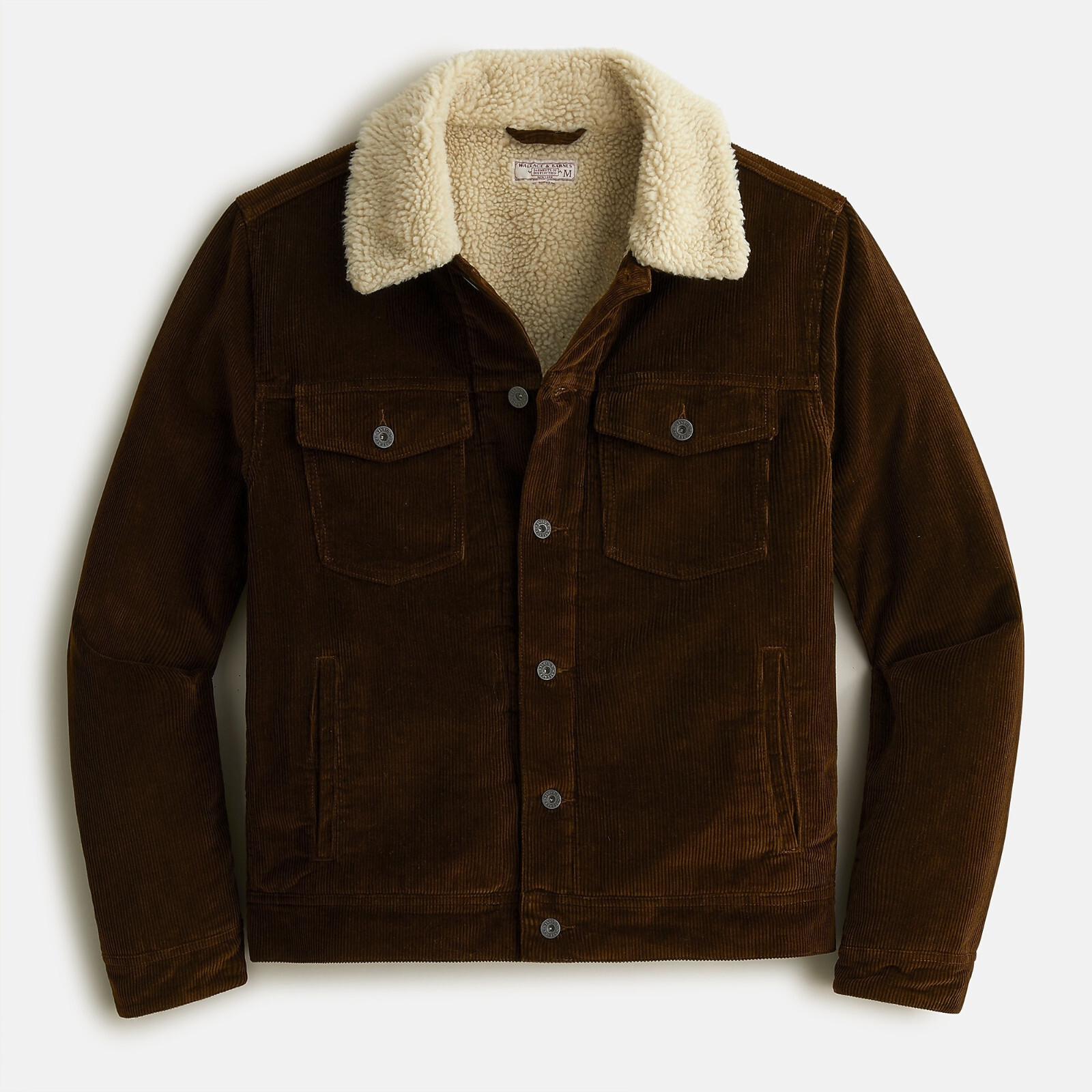 NWT J Crew Wallace & Barnes Sherpa-Lined Brown Corduroy Western Ranch ...