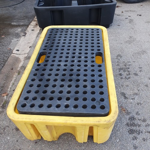 Bunded Spill Pallet Tray Chemical Twin Barrel 45 Gallon 205L 250 litre ...