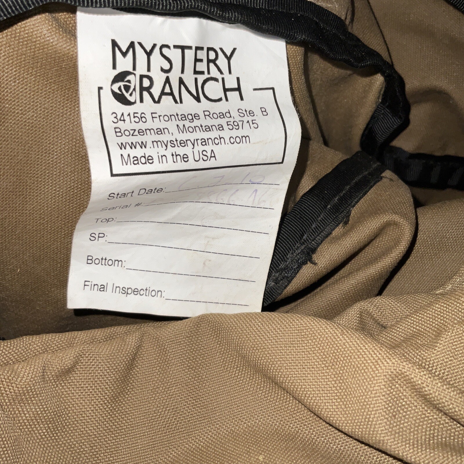 Authentic Mystery Ranch CARSON MOUNTAIN RUCK W/ Frame and 2 Pouches ...