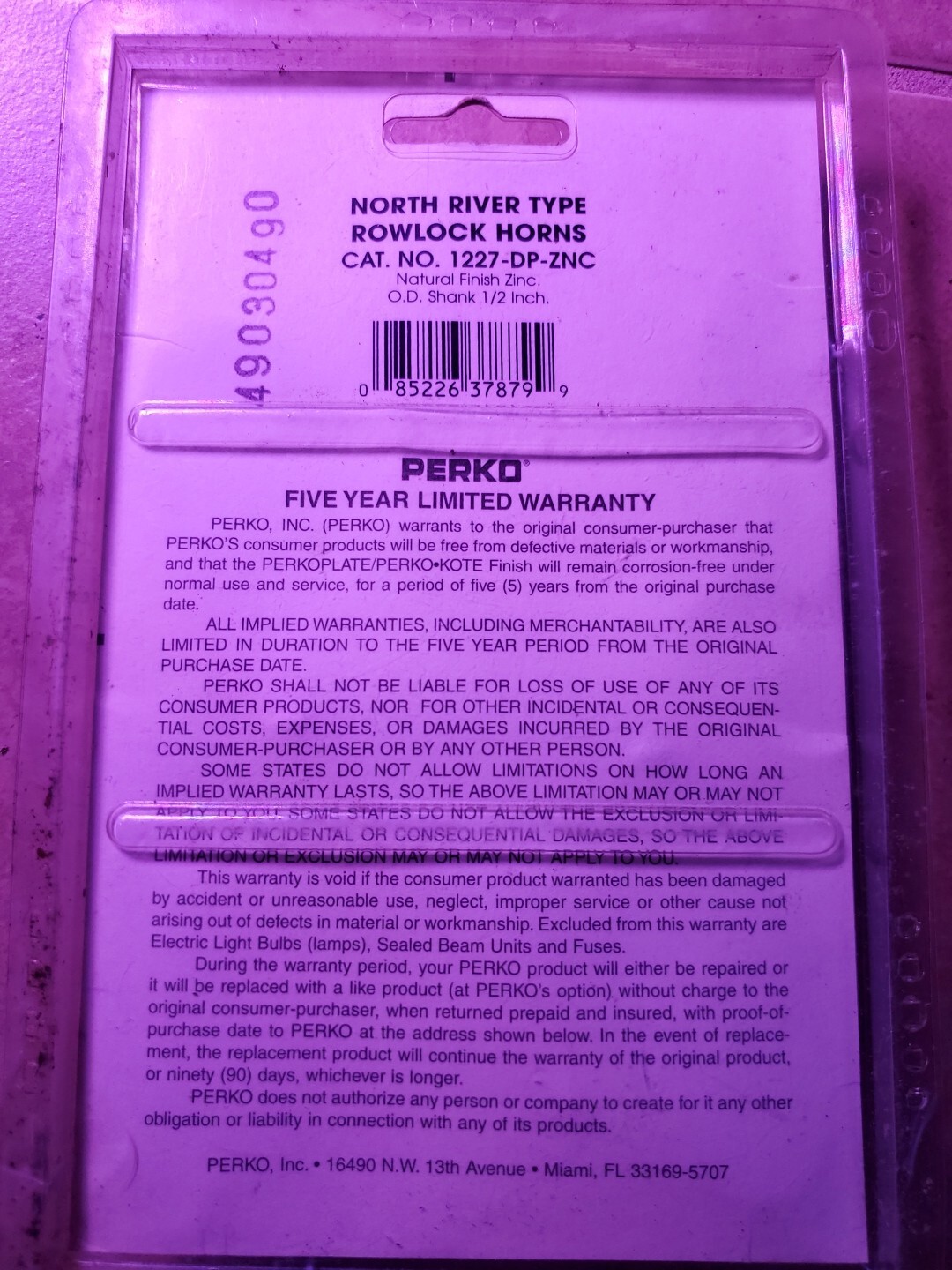 Pair of PERKO Rowlock Oar Horns North River Type Paddle Boat Made in ...