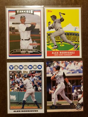 4 Alex Rodriguez 2006 & 2008 Topps National Baseball Card Day + 2007 ...