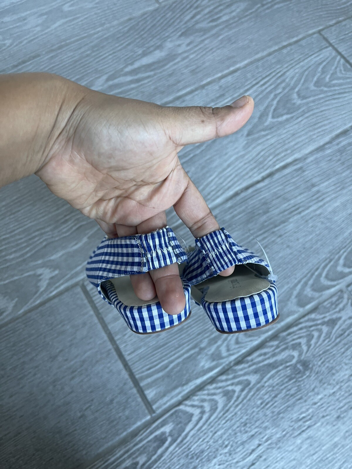JEFFREY CAMPBELL Gingham Pointy Toe Flats Size 6 - Gem