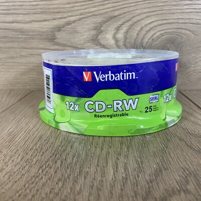Verbatim 95155 CD-RW 80 min, 700MB High Speed, 25 Pack | eBay