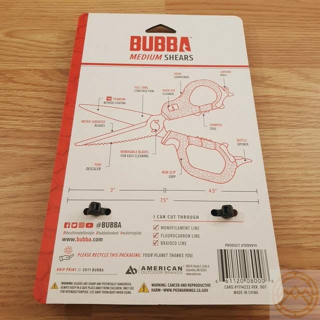 Bubba Blade 1099914 Medium Shears No-slip Grip and Bttle Opnr/spnr for sale online | eBay