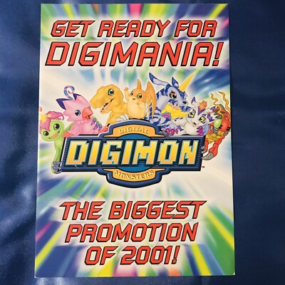 Digimon Digi-FX 3D Tazo Chip Packet Advertisements Promotional Flyer ...