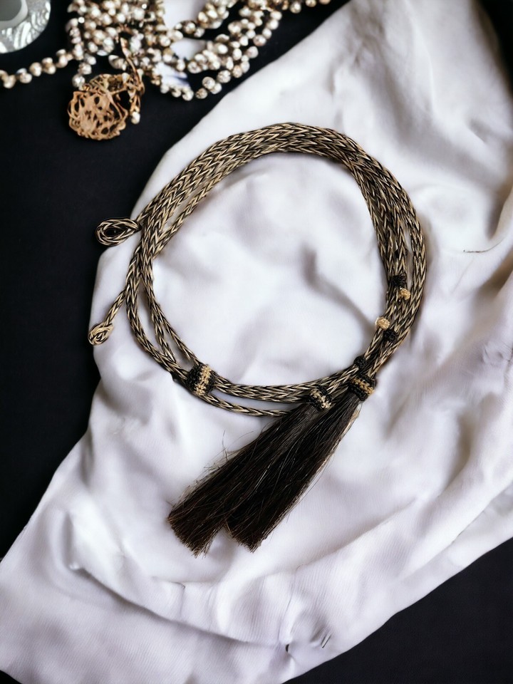 Long Loop Black White Horsehair Rodeo Stampede Strings Western Cowboy ...