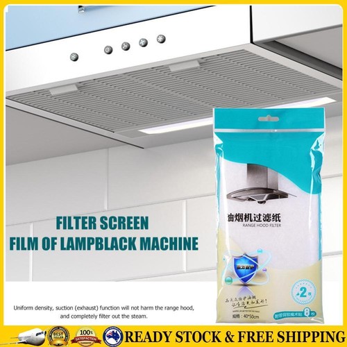2pcs Anti-Oil Stickers Range Hood Filter Oil-Absorption Paper (S ...