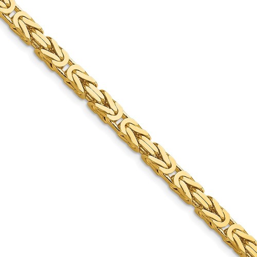 14K Yellow Gold 4mm Byzantine Chain Necklace 22" Men 60.13g Perfect ...