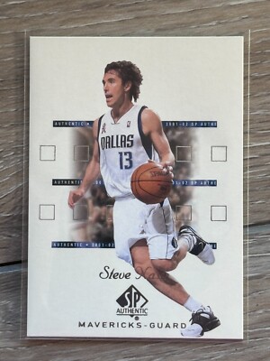 2001-02 SP Authentic Steve Nash #17 HOF Dallas Mavericks Team - NBA ...