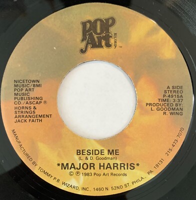 MAJOR HARRIS Beside Me 7" 45rpm POP ART modern soul | eBay