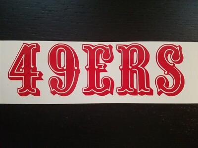 San Francisco 49ers Vinyl Decal Windows Cars Trucks Bumpers Laptops ...