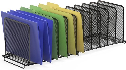 Simple Houseware 5 Section Upright File 2 Pack - Total 11 Sections ...