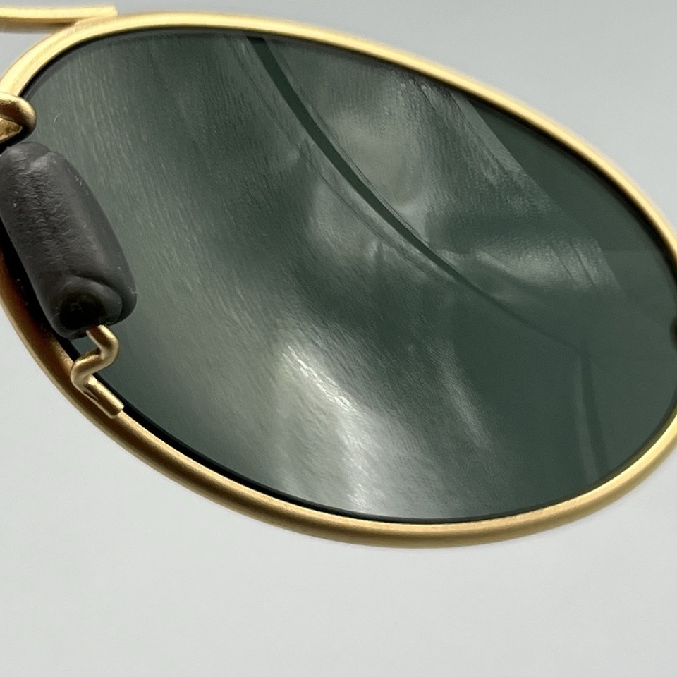 Vintage B&L Ray-Ban W2177 G15 Matte Gold Eclipse Bikers Orbs Sunglasses ...