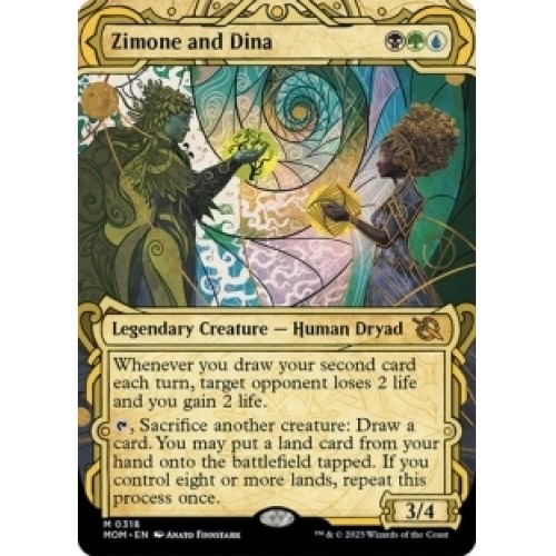 ZIMONE AND DINA (SHOWCASE) March Of The Machine MOM Magic MTG MINT CARD ...