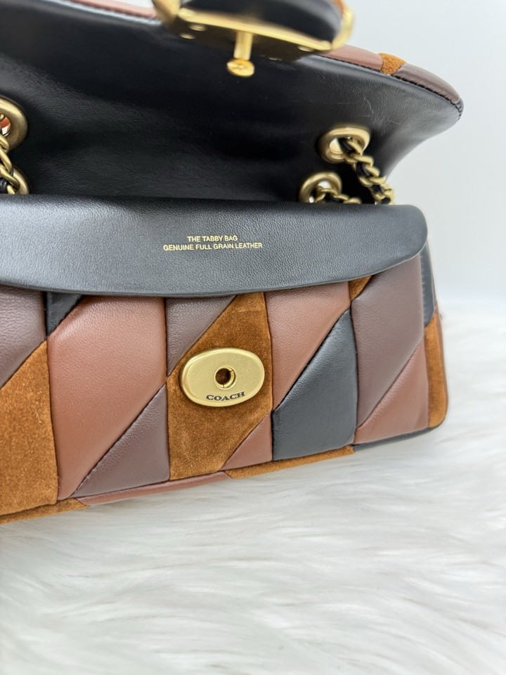 AUTH NWT COACH Tabby 20 Quilted Patchwork Leather Convertible Shoulder ...