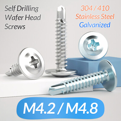 Self Drilling Wafer Head Screws Steel Self Tapping Screws for Metal ...