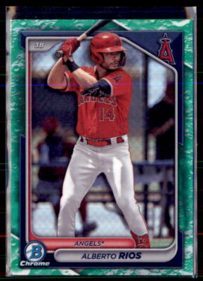 2024 Bowman Chrome Prospect Alberto Rios Lunar Glow Refractor Angels ...