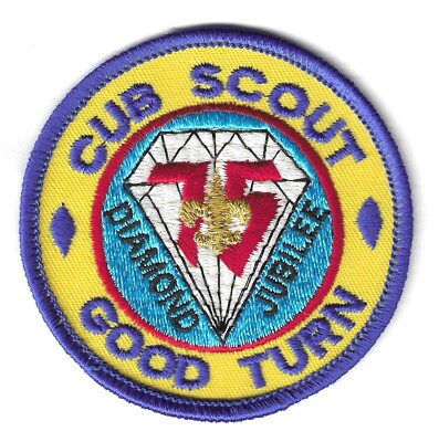 BSA 1985 DIAMOND JUBILEE 75TH ANNIVERSARY CUB SCOUT GOOD TURN PLASTIC ...
