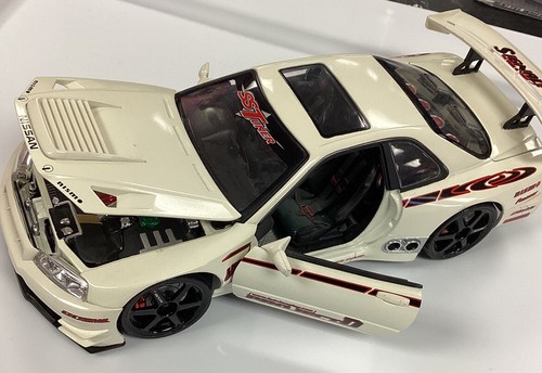 2000 NISSAN SKYLINE GTR 1:18 SS TUNER MUSCLE MACHINES WHITE BEAUTIFUL ...