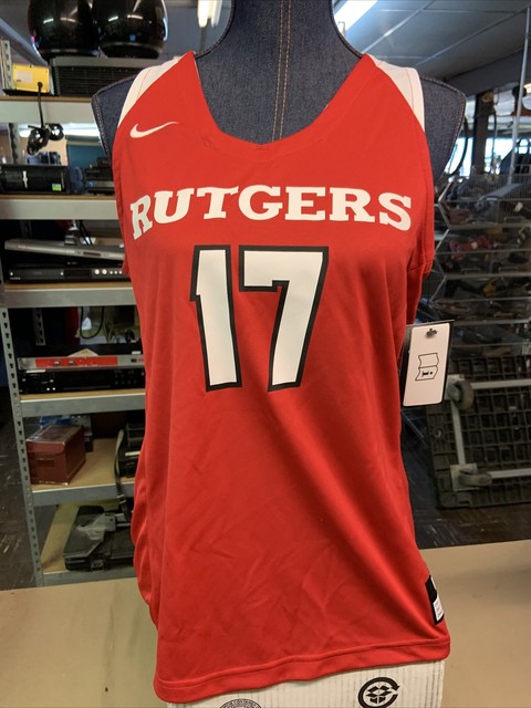 Nike Womens Medium Rutgers Scarlet Knights Basketball Jersey #17 Red ...