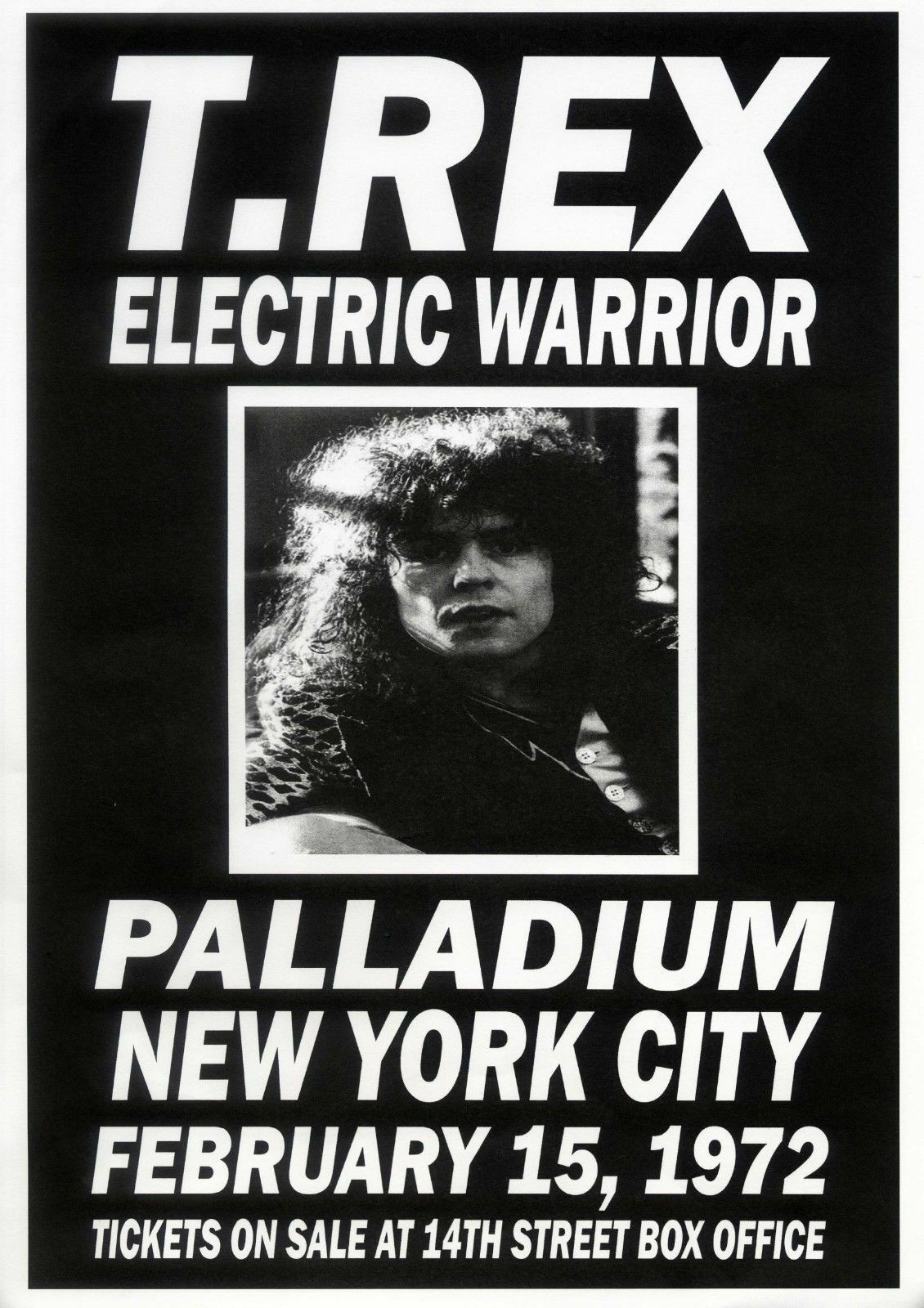 T Rex 1972 - Concert VINTAGE BAND POSTERS Rock Travel Old Advert #ob ...