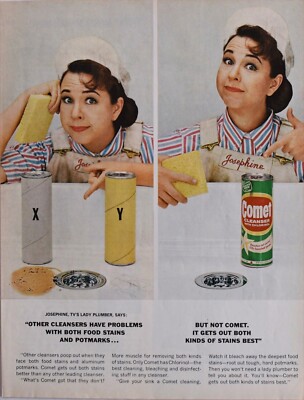 1963 Original Magazine Page Ad TV’s Lady Plumber Josephine for Comet ...