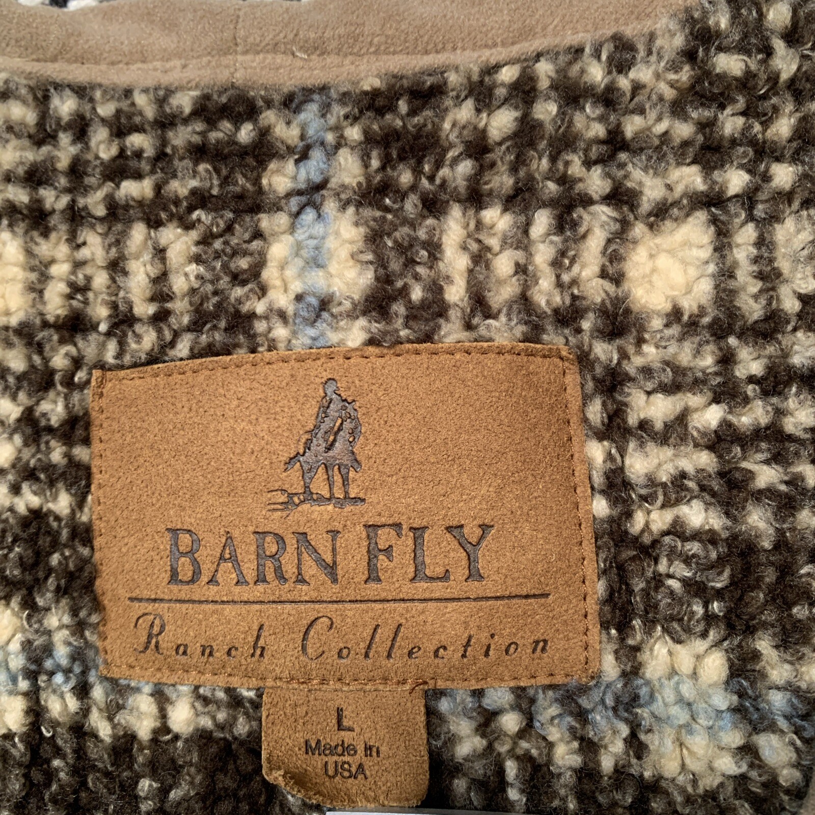 Barn Fly Ranch Collection Fleece Vest Horse Horseshoe… - Gem
