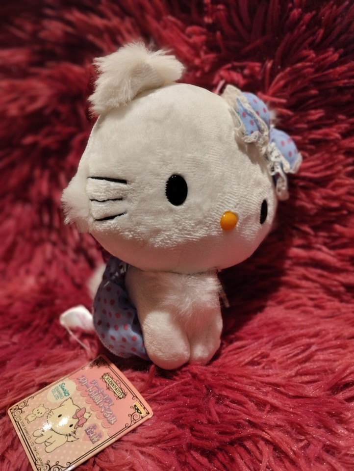 Peluche pupazzo Charmmy Kitty 6" blu gonna a pois 2005 nuovo vecchio ...