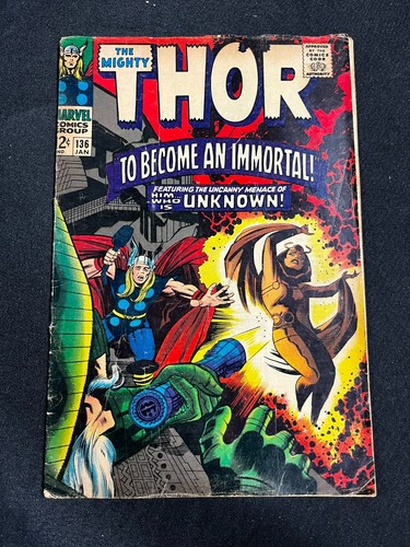 1967 January Issue #136 Marvel Mighty Thor 1st App Sif & Lurking ...