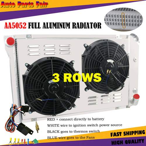 Radiator 3 Row Shroud Fan Relay For 1977-82 Chevy Corvette C3 350 305 5 ...