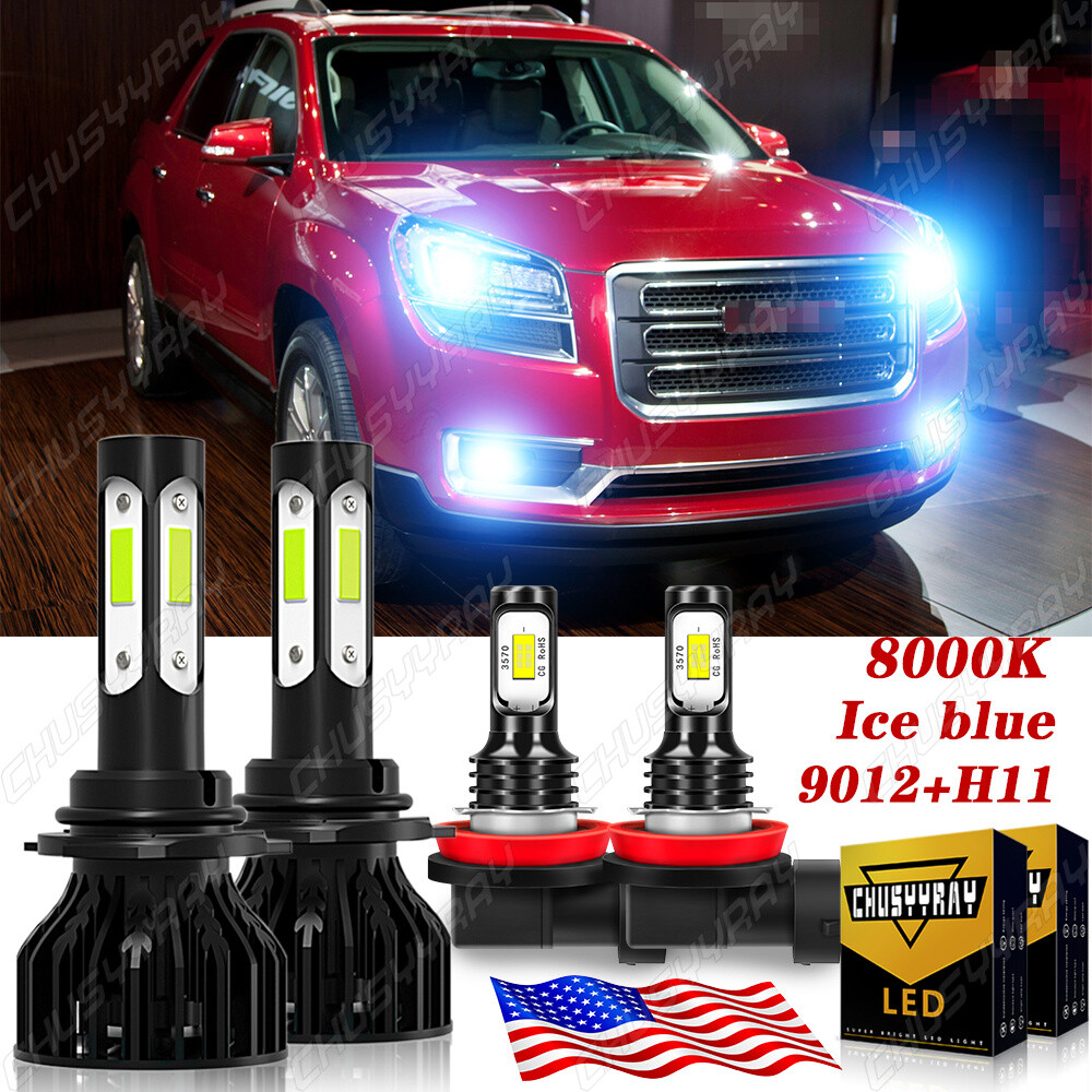 Para For GMC Acadia 2013-2017 2018-9012 H11 LED faro +luz antiniebla ...