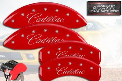 2007-2013 "Cadillac" Escalade EXT Front + Rear Red MGP Brake Disc ...