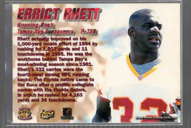 1996 Pacific Dynagon Errict Rhett #P-138-W/TOP LOADER | eBay