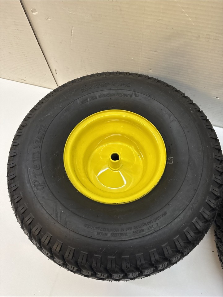 (2) Turf Tire Assemblies 20x10.00-8 Fits John Deere 100 Series GY20637 ...