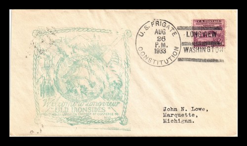 DR JIM STAMPS US COVER FRIGATE CONSTITUTION LONGVIEW WASHINGTON NAVAL ...