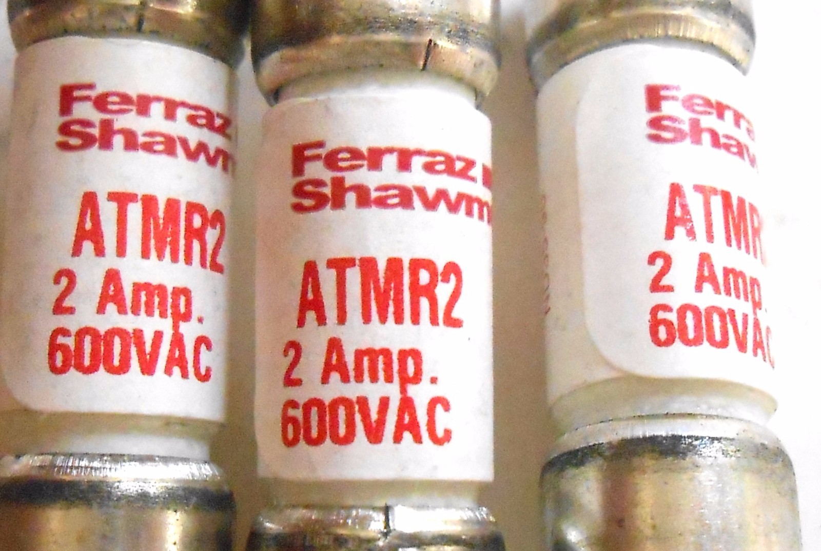 FERRAZ SHAWMUT FUSE, ATMR2, 2 AMP, 600VAC, CLASS CC, LOT OF 3 | eBay