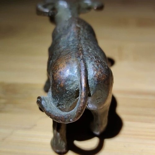 Rare Chinese copper fortune ox cow figure Statue table decoration tea ...