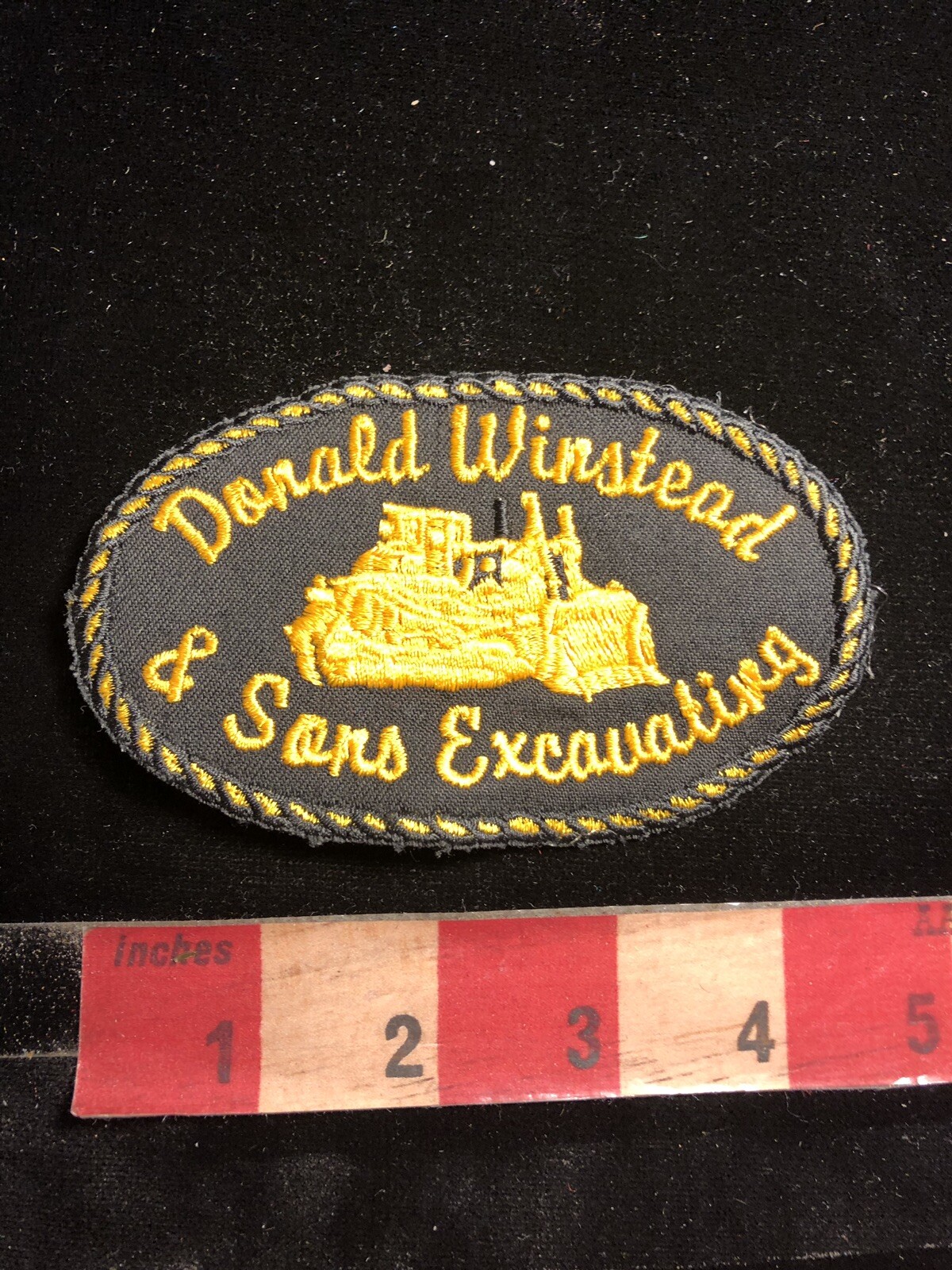 Vtg Heavy Machinery DONALD WINSTEAD & SONS EXCAVATING Advertising Patch ...