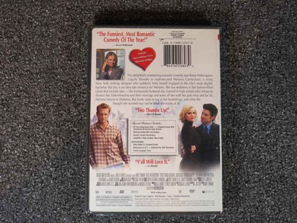 Sweet Home Alabama (DVD, 2003) 786936208030| eBay