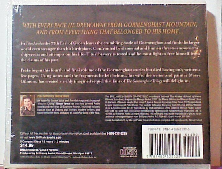 NEW *Sealed* AUDIO BOOK on CDs TITUS AWAKES Maeve Gilmore 02 | eBay