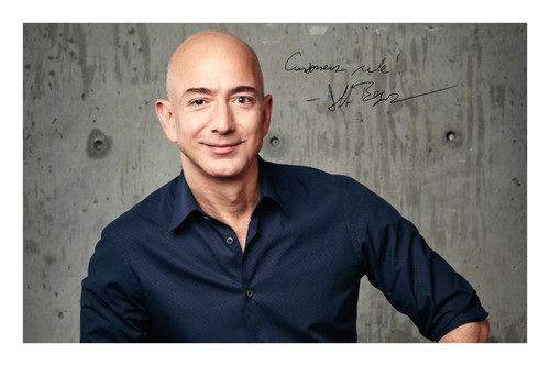 Jeff Bezos Signed A4 Photo Print Autograph Amazon Owner Billionaire | eBay