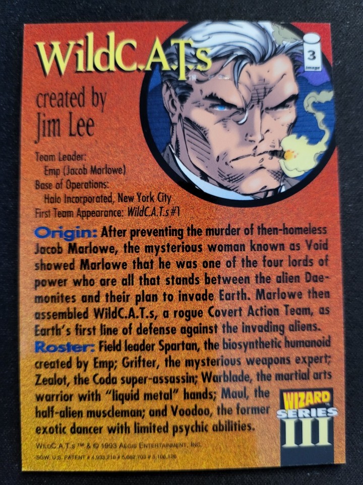 WIZARD Series 3 WildCats #3 Promo Trading Card Jim Lee Crome Image ...