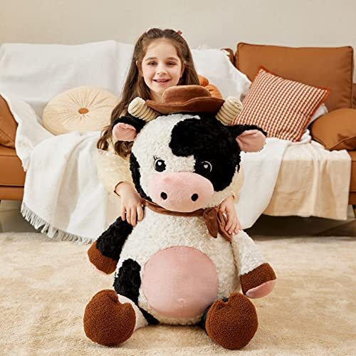 Giant Cow Stuffed Animal Plush Toy30 Inches Large Big Jumbo Soft Toys ...